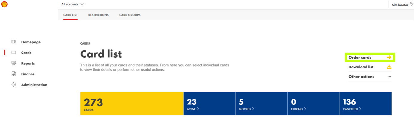 How can I order a card?