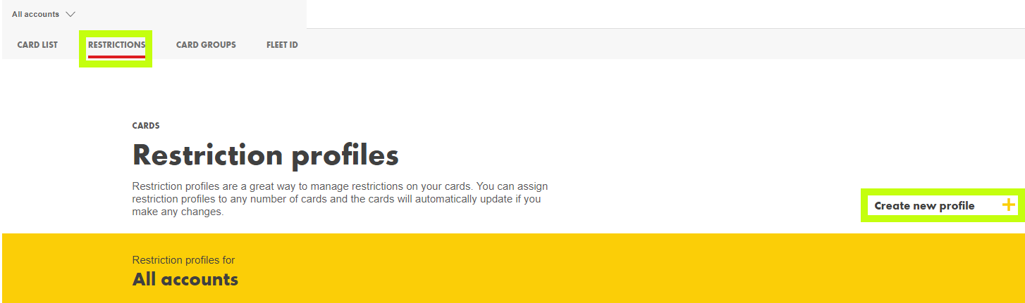 How to create a Restriction Profile?