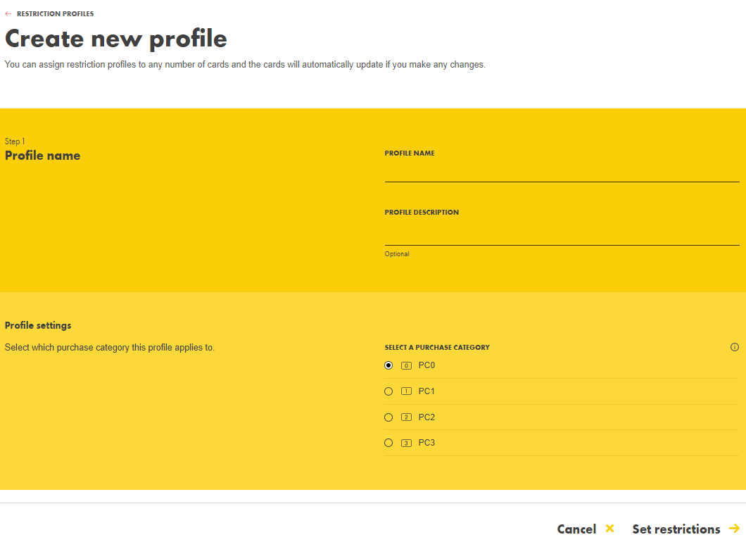 How to create a Restriction Profile?