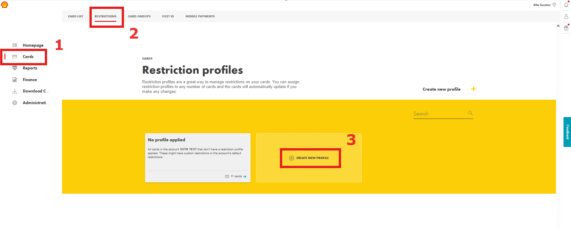 How to create limits and restrictions on Shell Cards