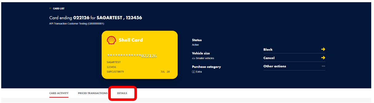 Shell Card PIN Guide