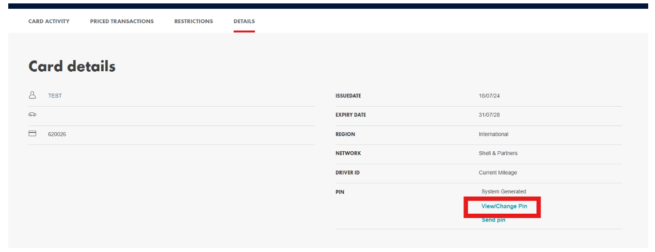 How to view Card PIN?