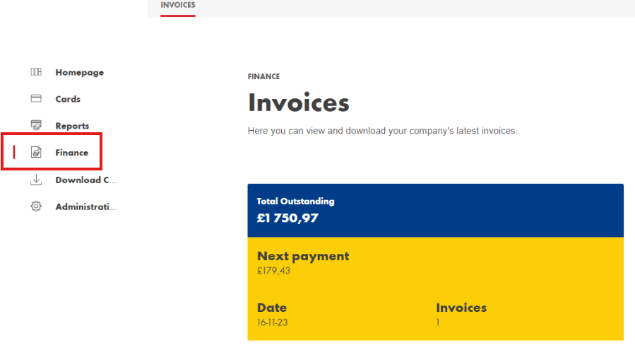 How to download an invoice?