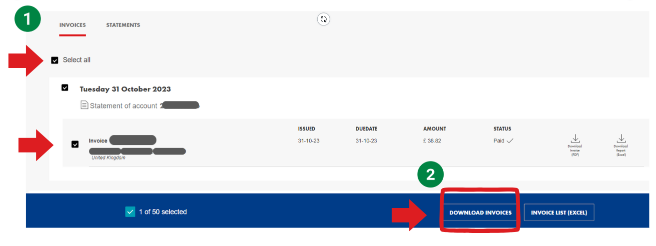 How to download an invoice?